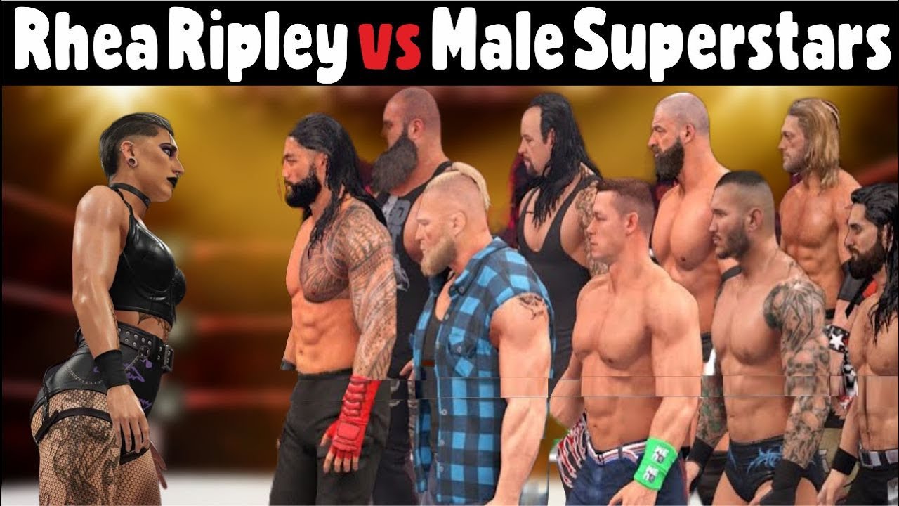 🔥 Rhea Ripley vs male superstars in WWE 2K23 (Full Match) | WWE 2k23 ...