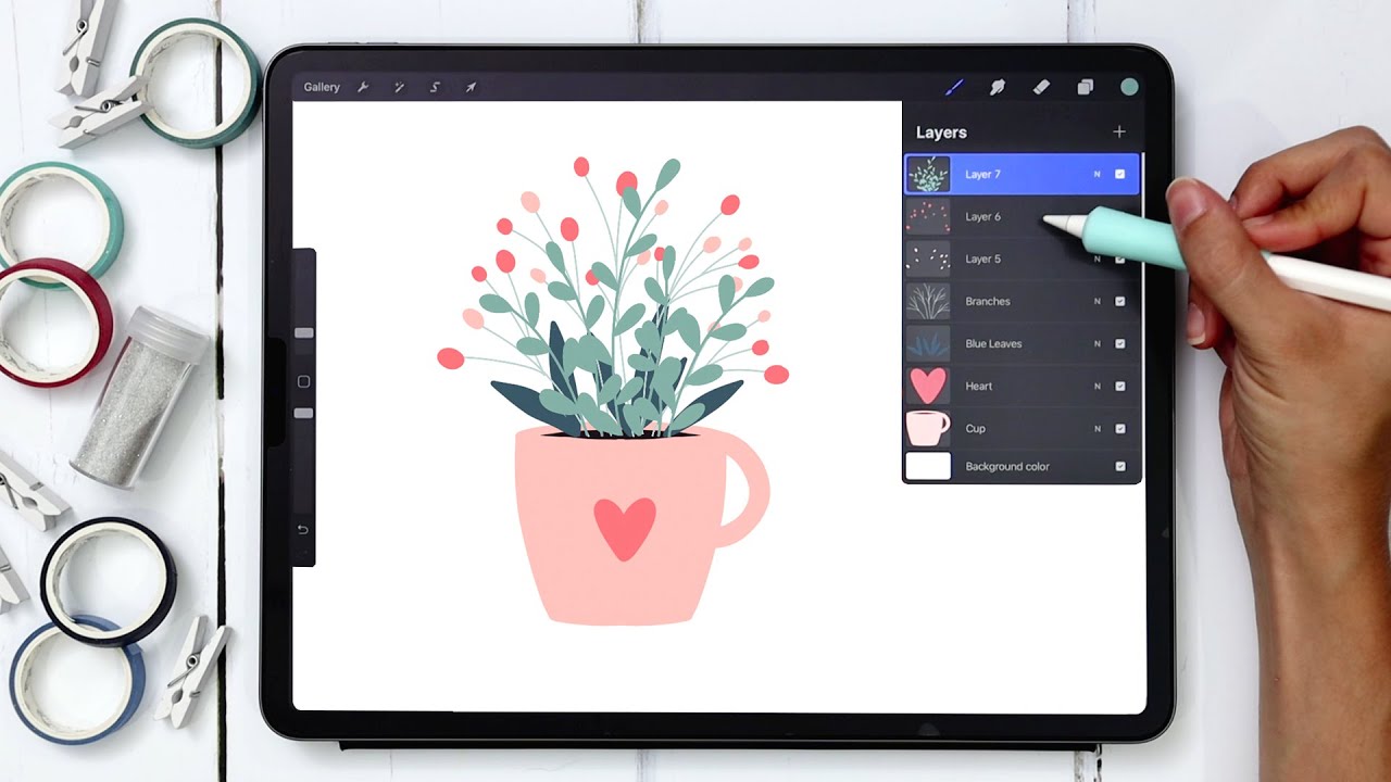 Easy Cup Of Flowers In Procreate YouTube easy-cup-of-flowers-in-procreate-youtube