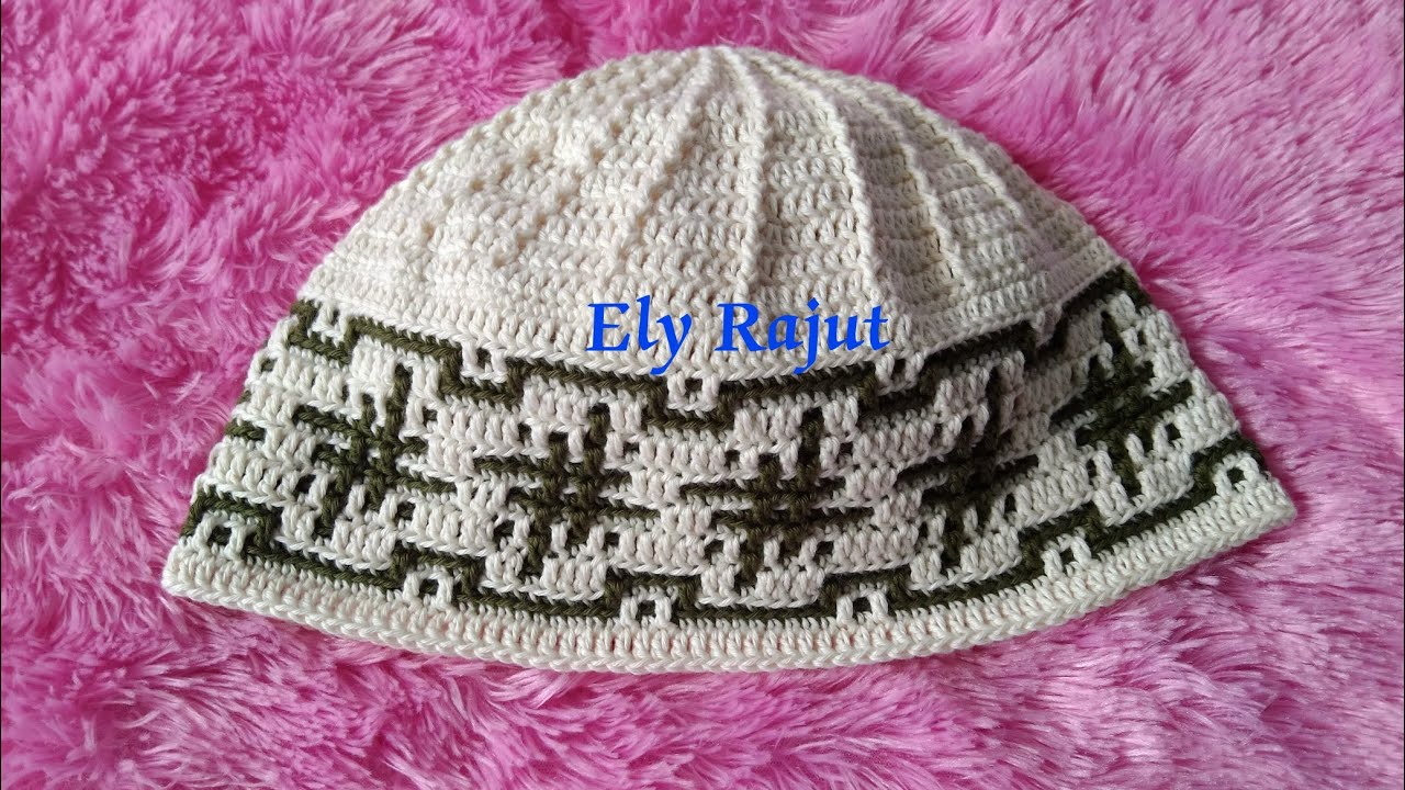 Peci Rajut Mozaik - YouTube