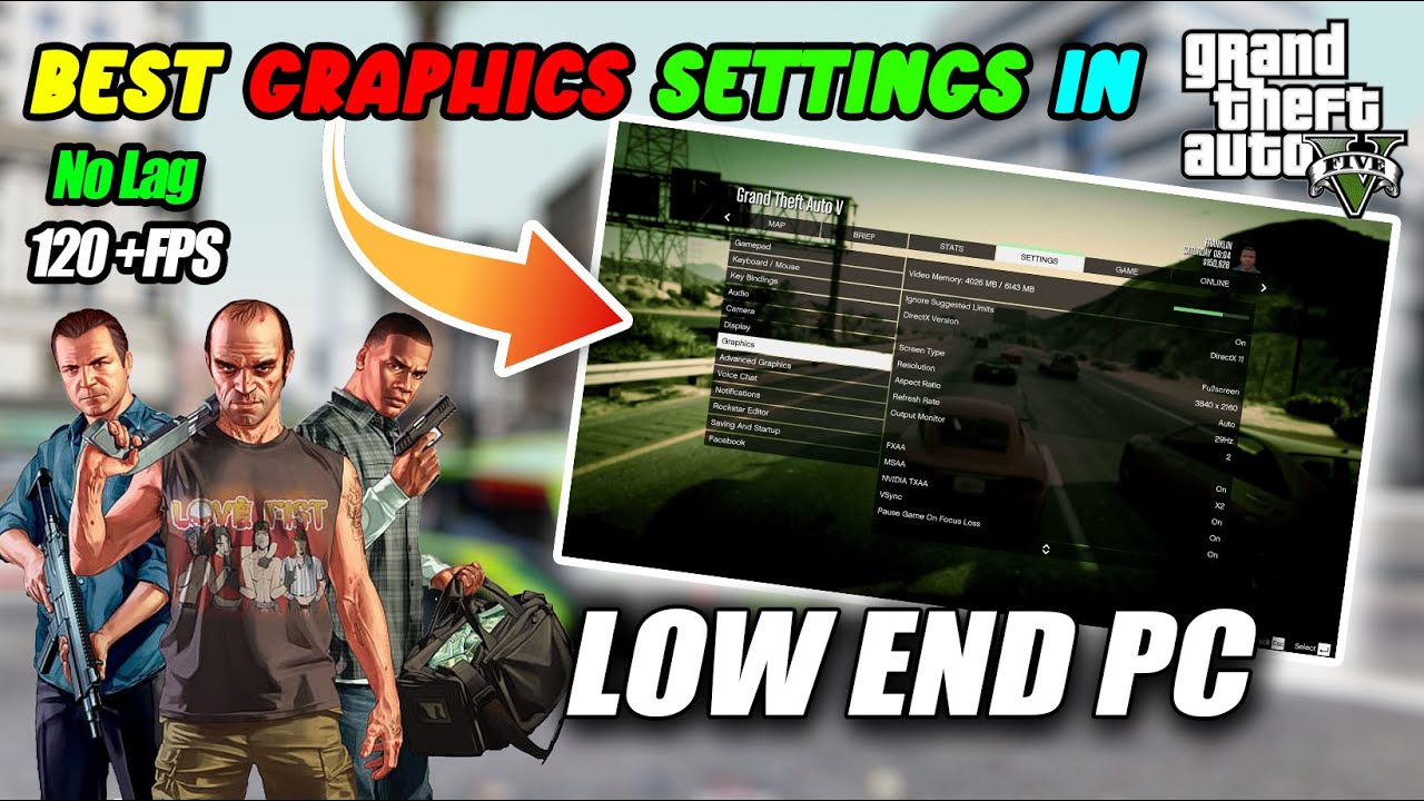 GTA 5 Best Graphic Settings For LOW END PC || GTA 5 GRAPHIC SETTINGS ...