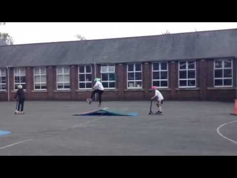 Skate and Scoot club at Llangatwg School - YouTube