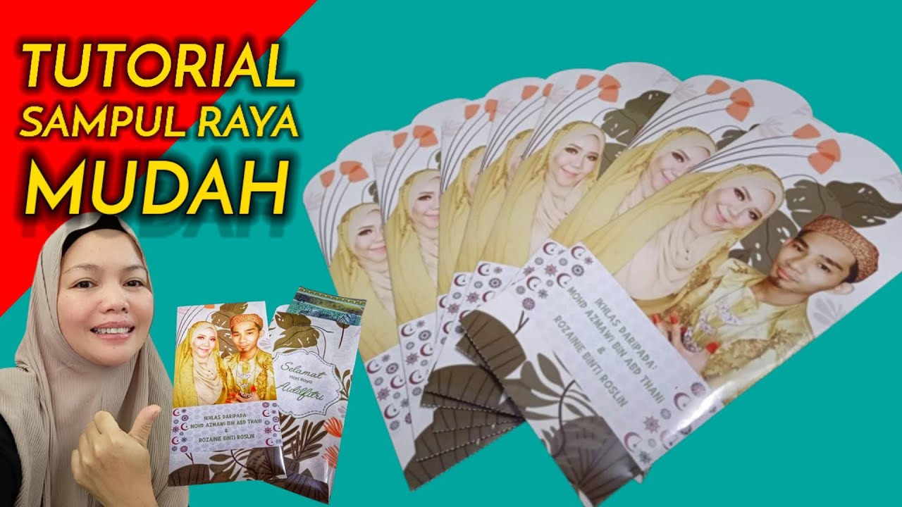 💡TUTORIAL DIY SAMPUL RAYA MUDAH GUNA CAMEO | HOW TO MAKE MONEY ...