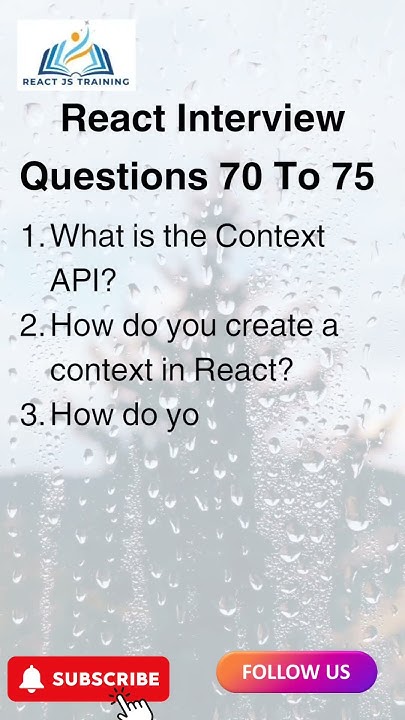 reactjs interview questions 70 To 75 #reactjsinterviewquestions # ...