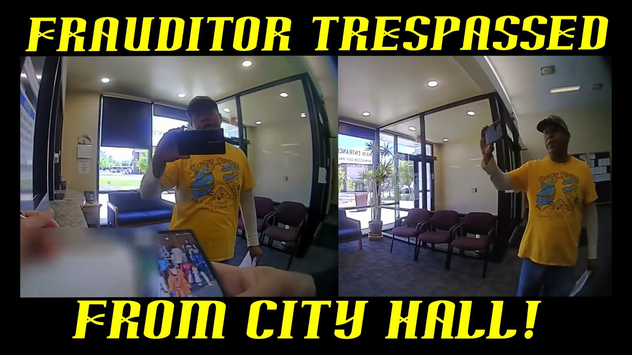 Frauditor Trespassed From City Hall: HAHAHA! - YouTube