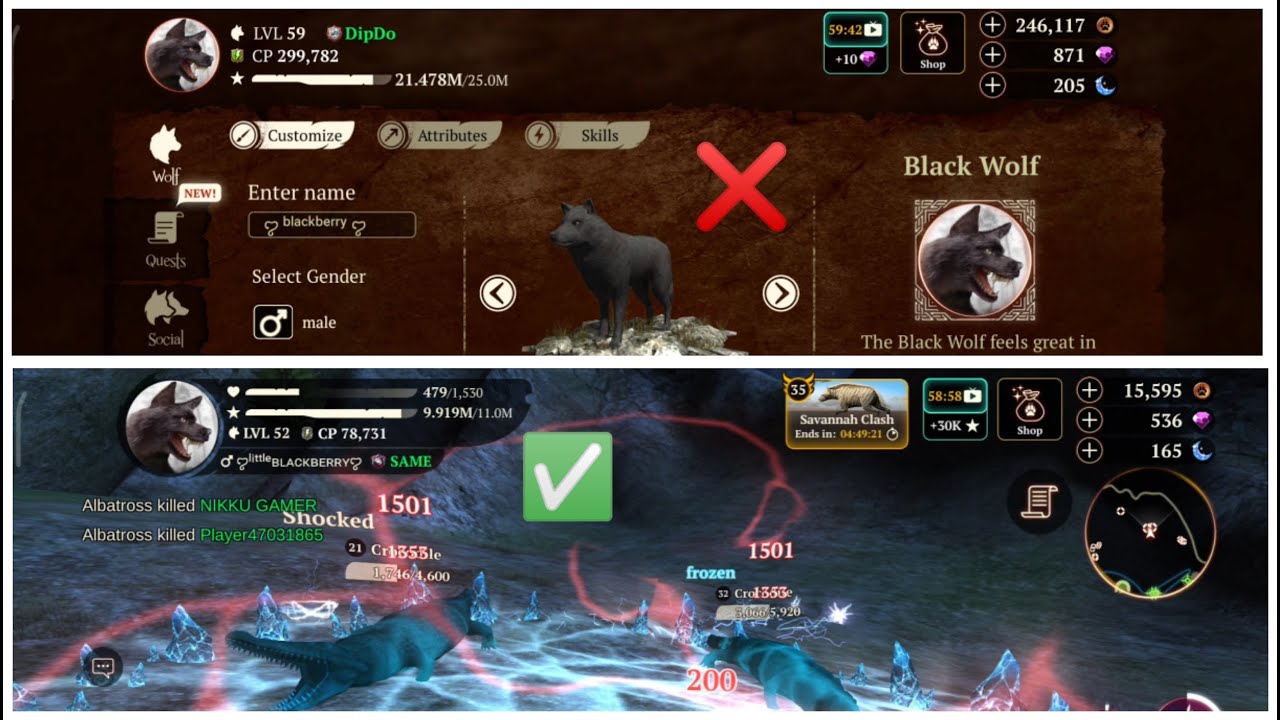 The wolf || Goodbye 2k! Time to work on a better account this year ...