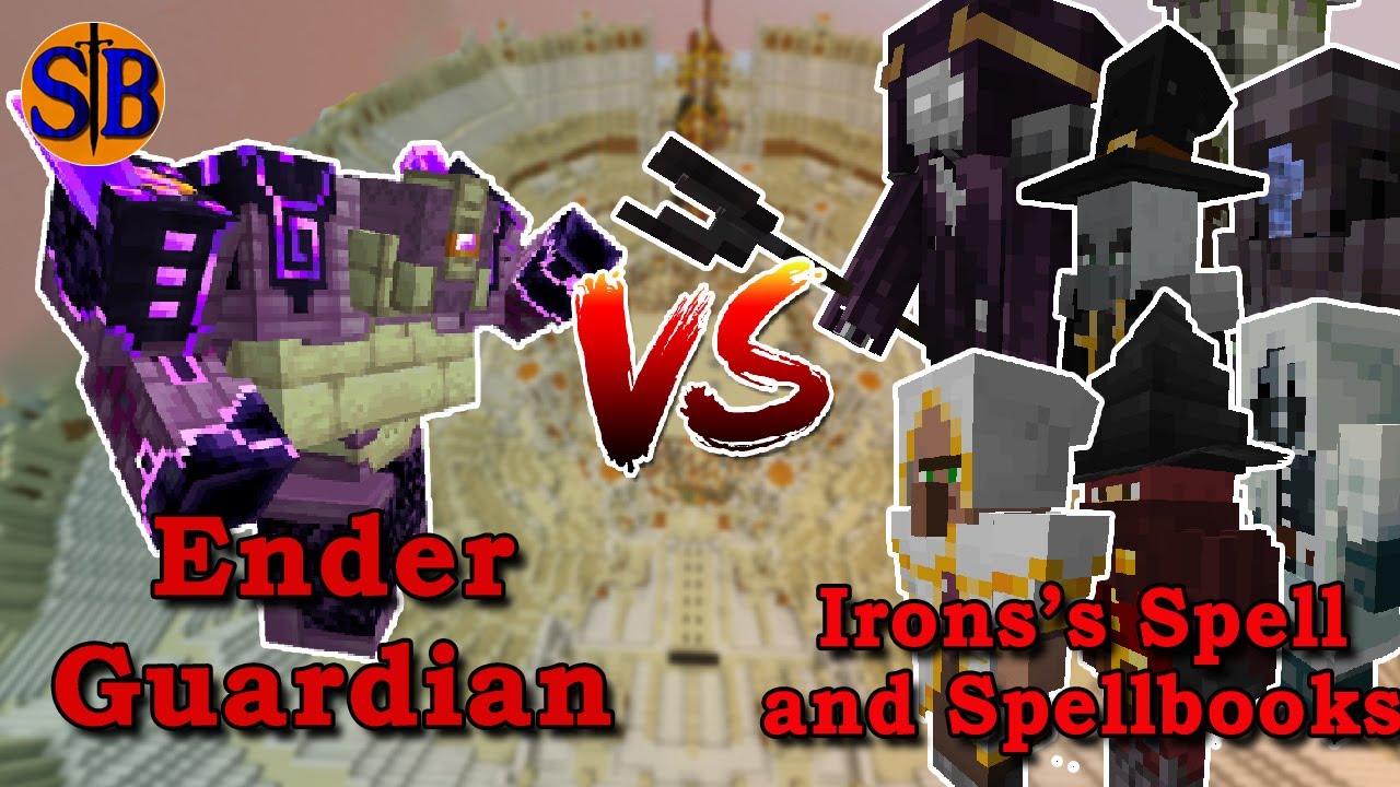 Updated Ender Guardian vs Iron's Spell and Spellbook's Mobs | Minecraft ...