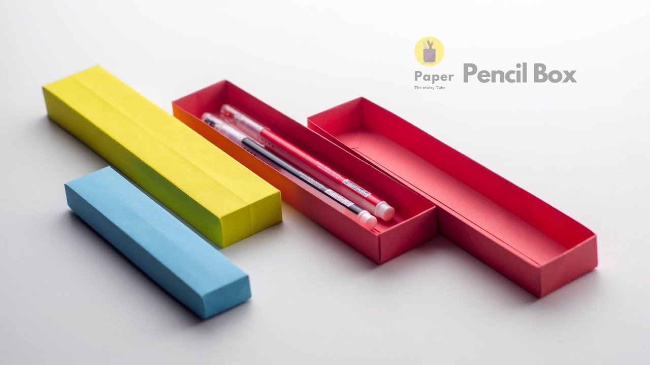 How to Make a Paper Pencil Box | Pencil Stationary Box | DIY Pencil ...