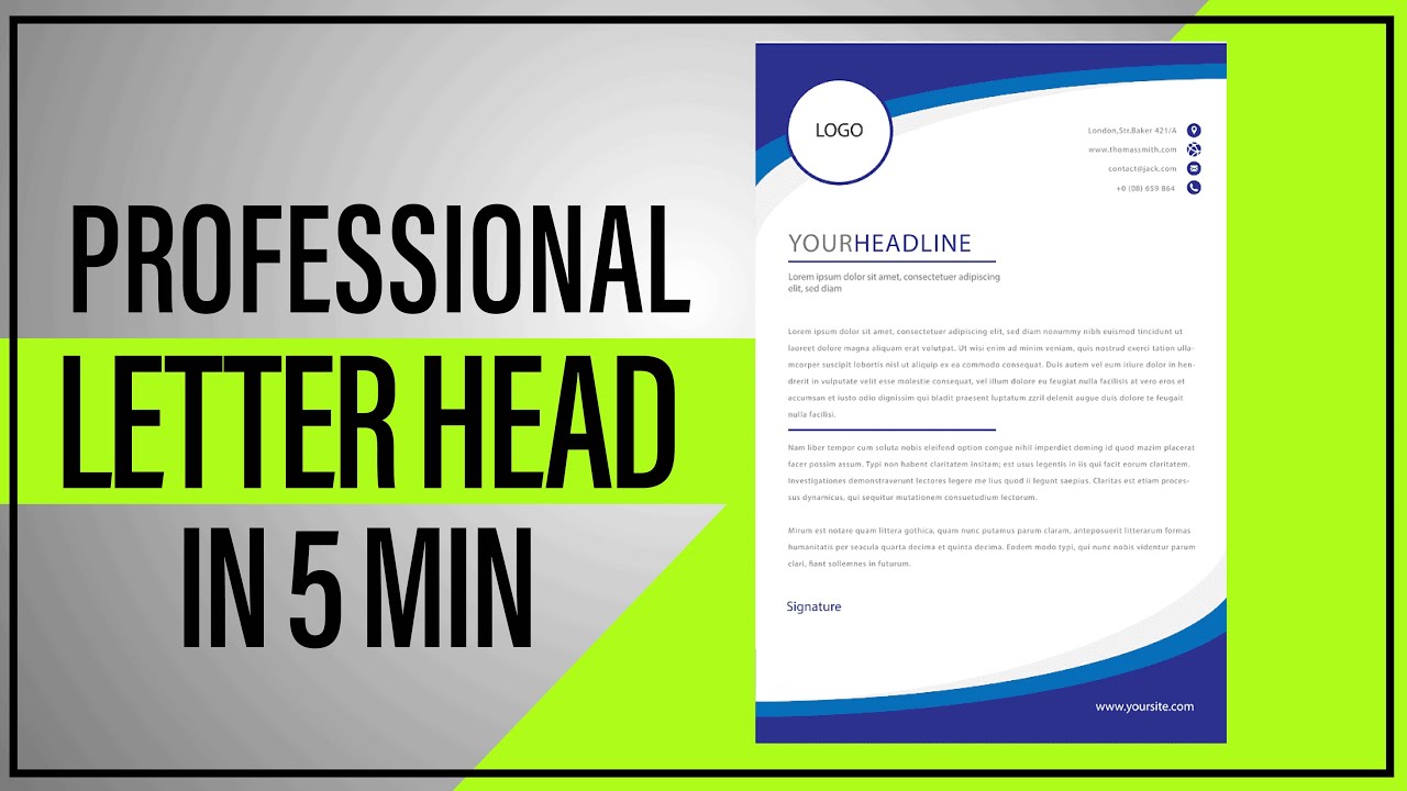 Design a Professional Letterhead in Minutes - YouTube