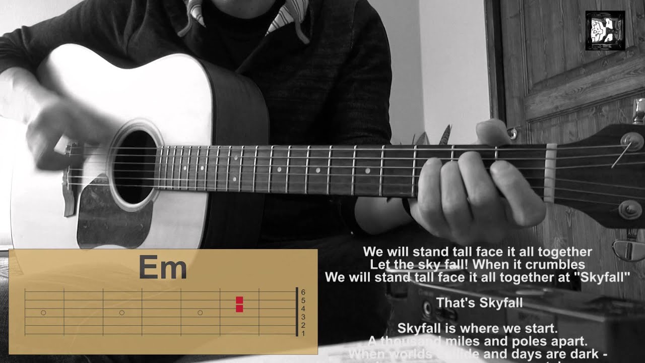 Adele - Skyfall. How to play the song. Cover, chords, lyrics. Guitar ...