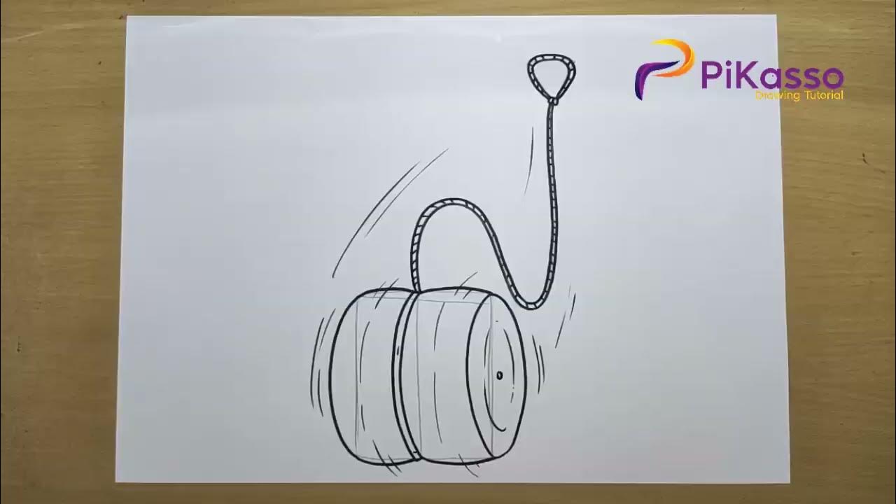 How to Draw a Classic Yoyo Easy step by step - YouTube
