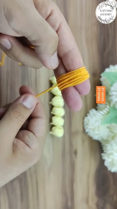 EASY WOOLEN FLOWER PATTERN MAKING TUTORIALS - YouTube