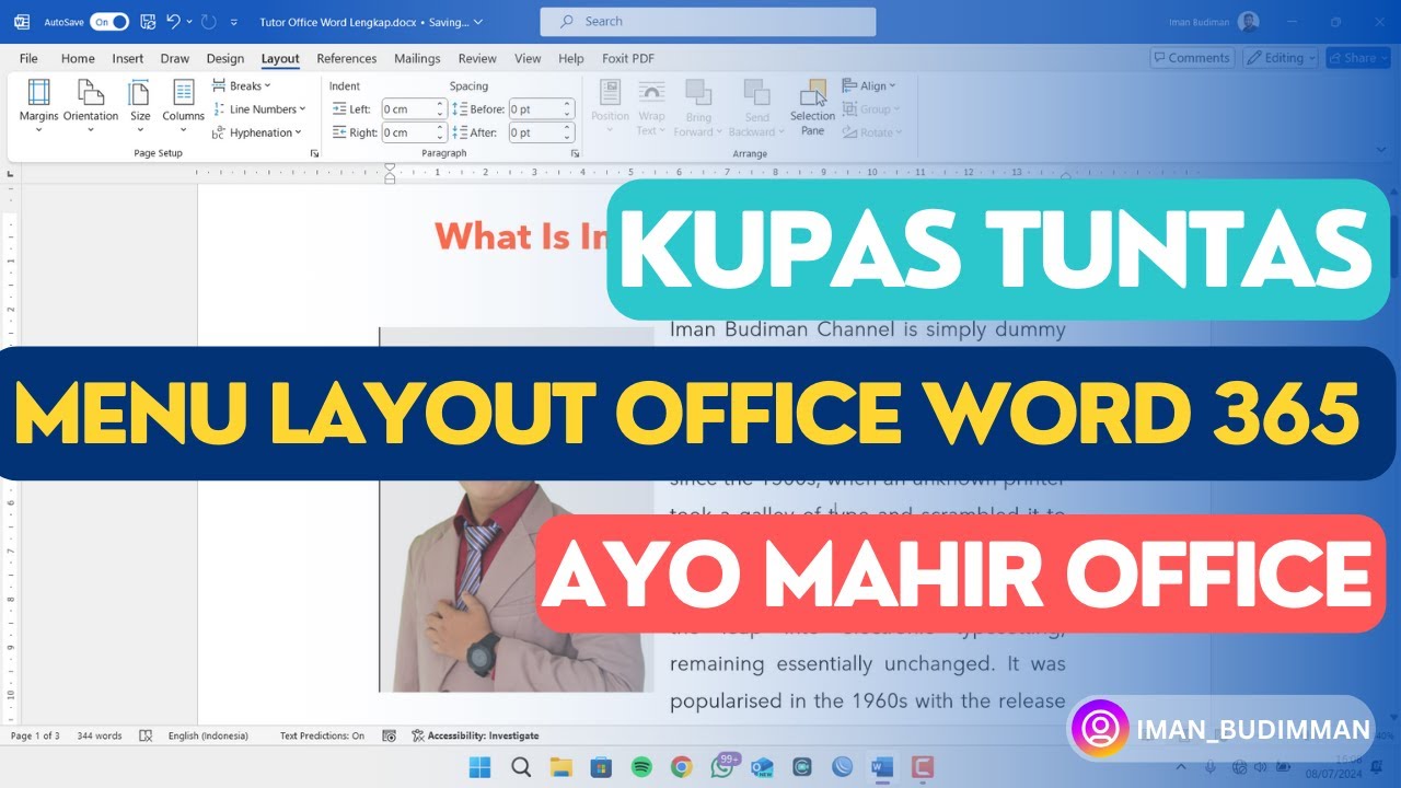 Kupas Tuntas Menu Layout pada Microsoft Office Word 365 - YouTube