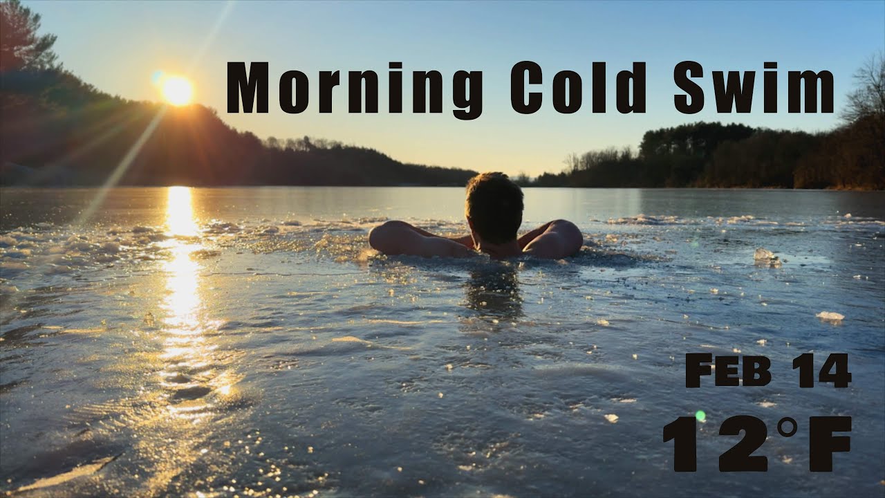 Opossum Lake morning cold swim February 14 2025 - YouTube