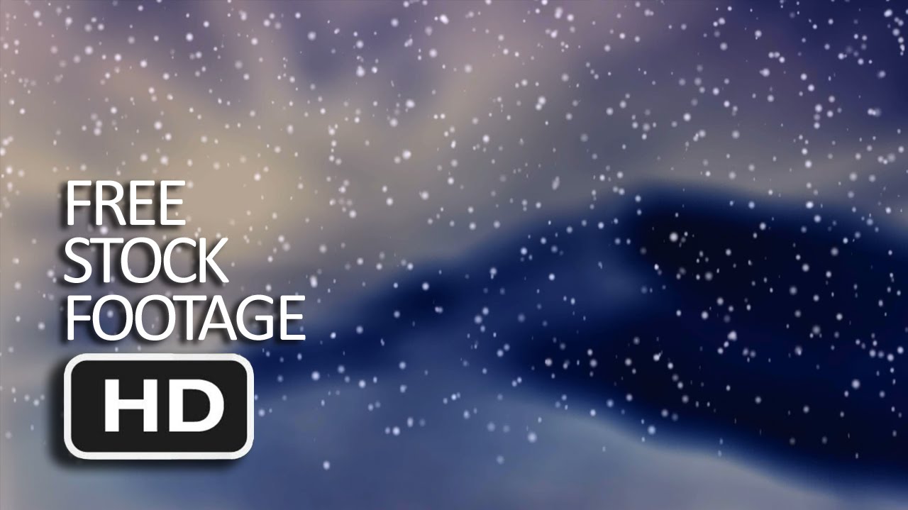Free Stock Video Footage - Snowfall With Background HD - YouTube