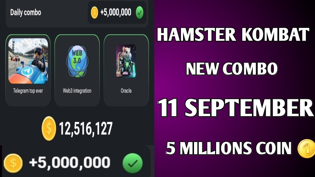 Hamster Kombat Daily Combo 11 September | 10th to 11September | Hamster ...