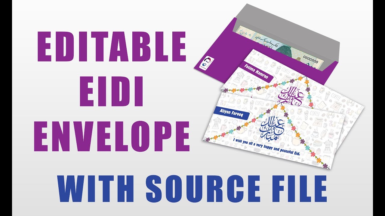 Beautiful Eidi Envelope For Kids | Adobe Illustrator CC | Graphic ...