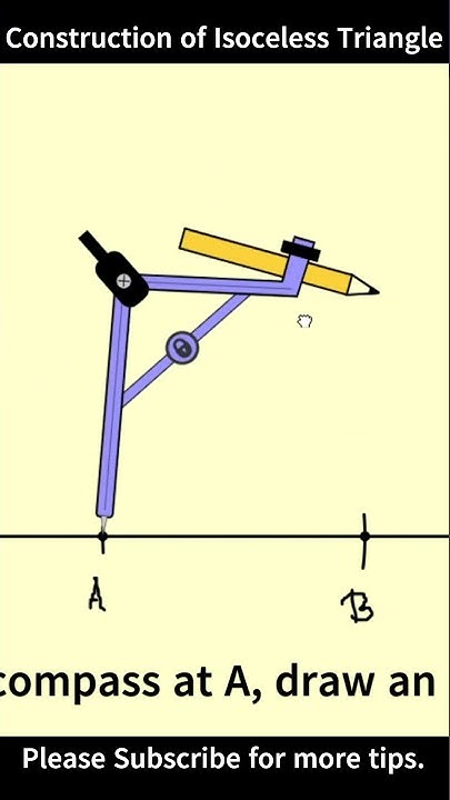 How to Construct an Isosceles Triangle Step by Step! 📐 #shorts #maths # ...