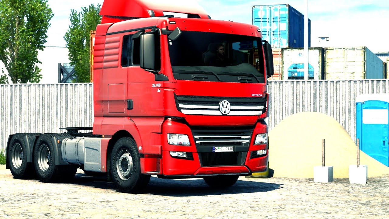 ETS 2 - Volkswagen Meteor Transporting a Roller Part 1 - YouTube