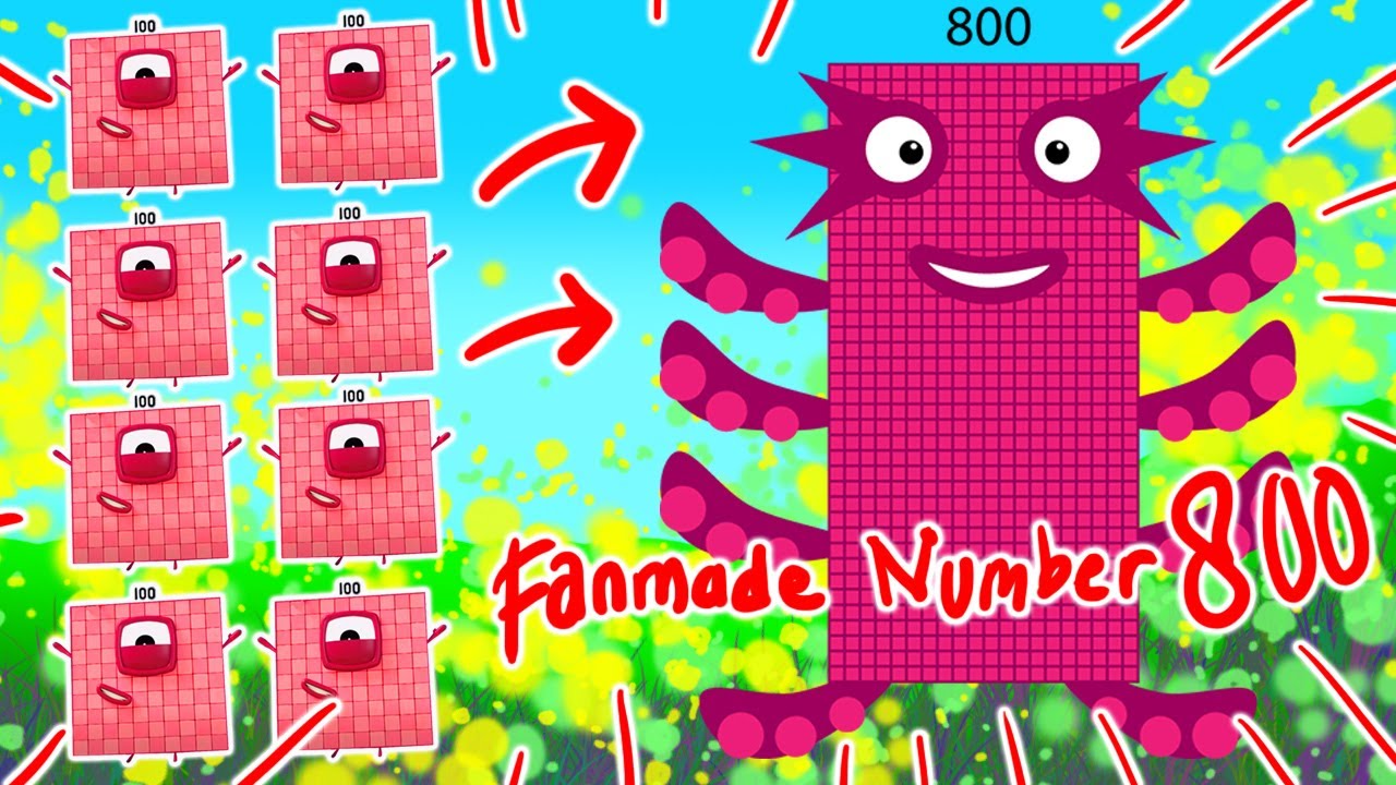 Numberblocks Band BIG Number 800 Fanmade Design - YouTube