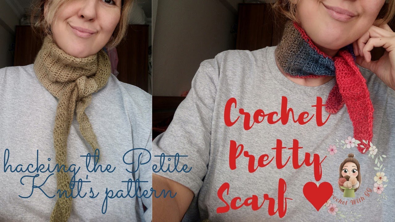 Crochet Simple Pretty Scarf Pattern/ Hacking the Petite Knit's Sophie ...