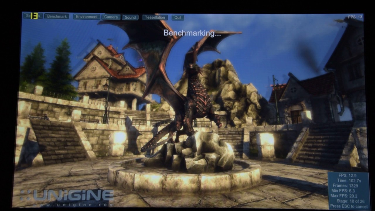 Intel HD Graphics 530 Unigine Heaven benchmark - YouTube
