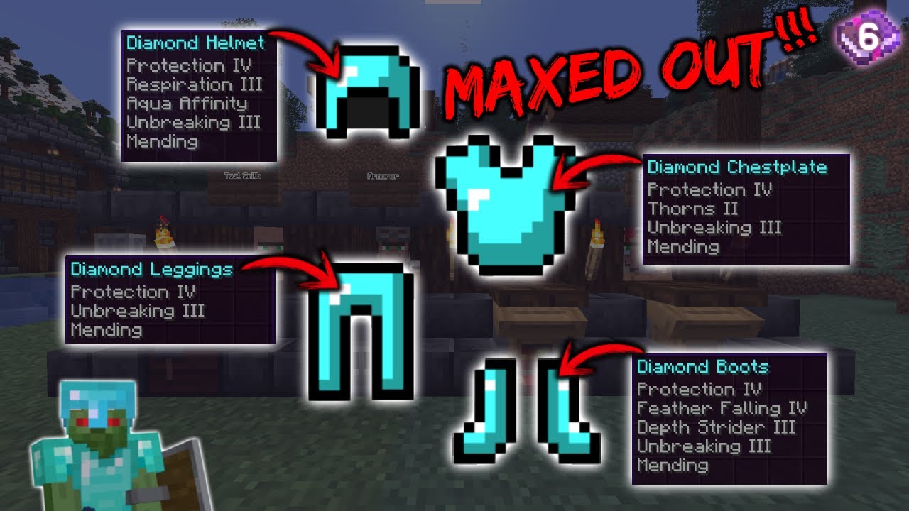 Maxed Out Enchantments Using a Trading Hall | Minecraft Hardcore Ep 6 ...