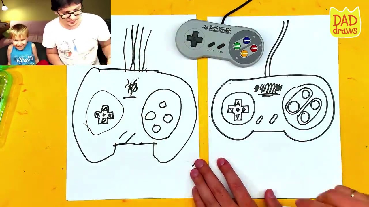 How to draw a gamepad SNES Nintendo - YouTube
