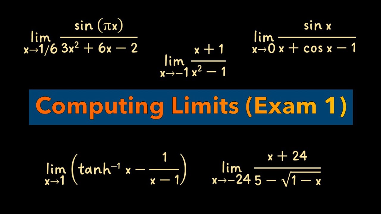 CALCULUS 1 | Limits of Algebraic and Transcendental Functions (Exam 1 ...