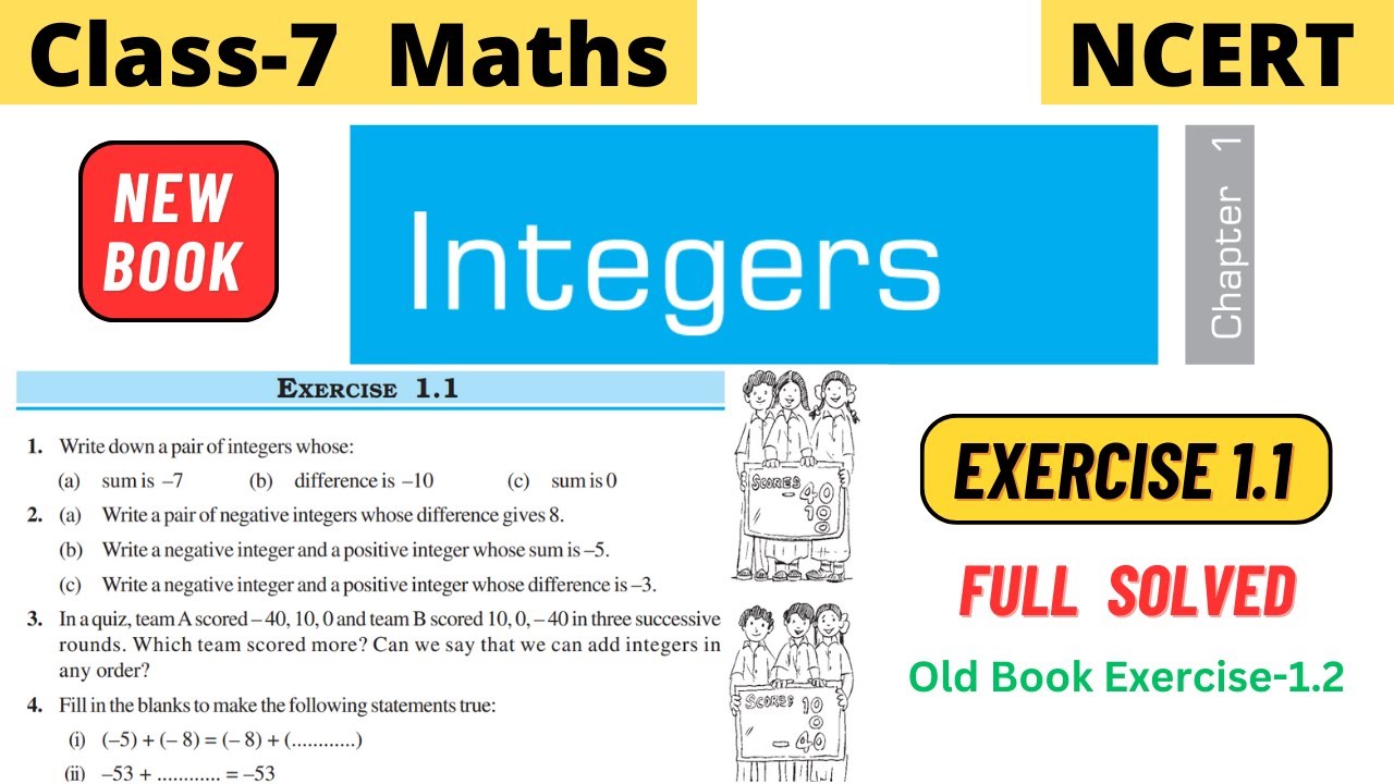 Class 7 Maths NCERT Chapter 1 Integers Exercise 1.1 full solved - YouTube