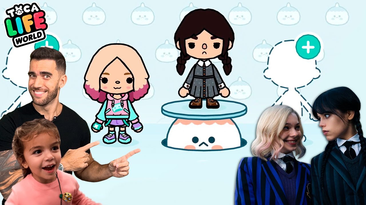 😍 Criamos a Wandinha e a Enid no Toca Life World! E vamos criar os ...