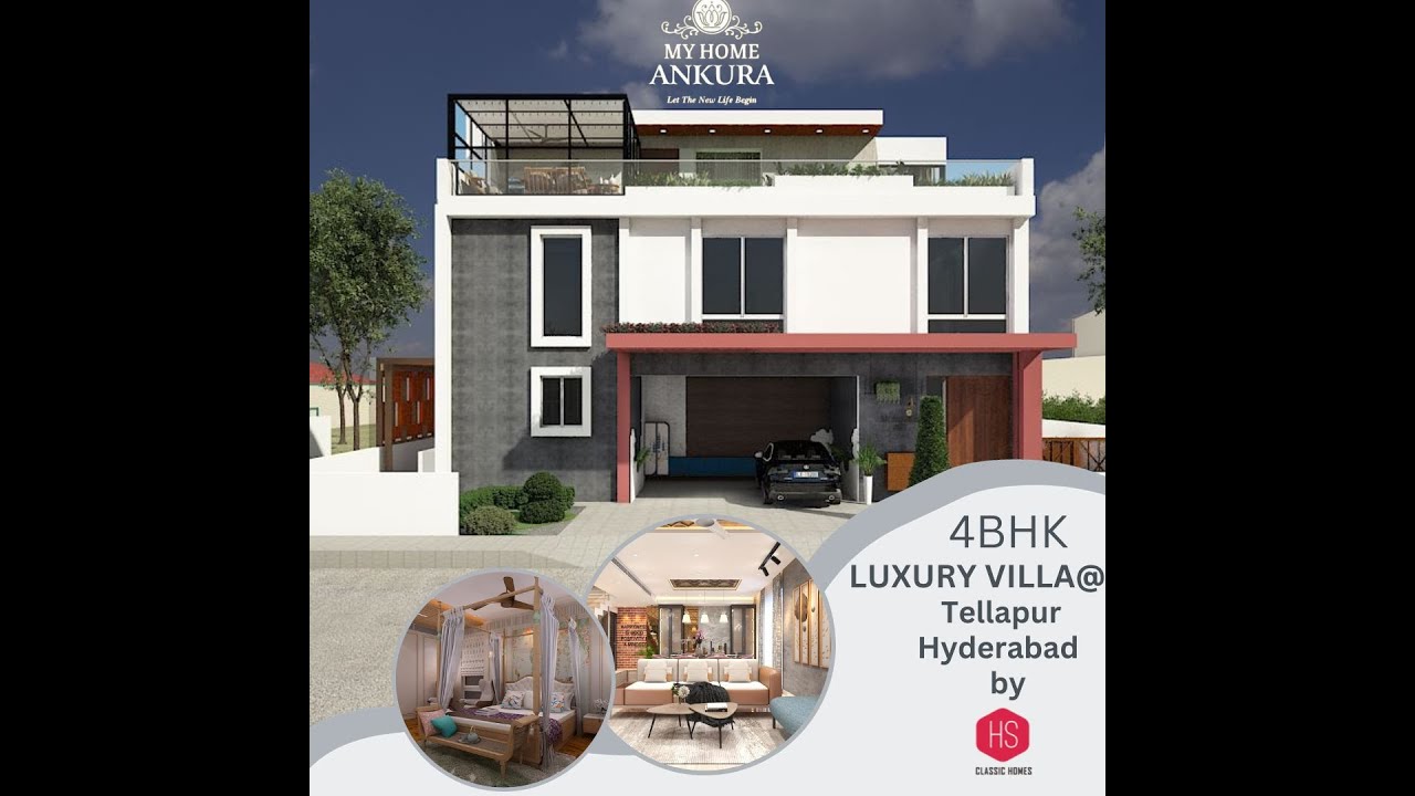 My Home Ankura 4 BHK Luxury Triplex villa at Tellapur design by HS ...