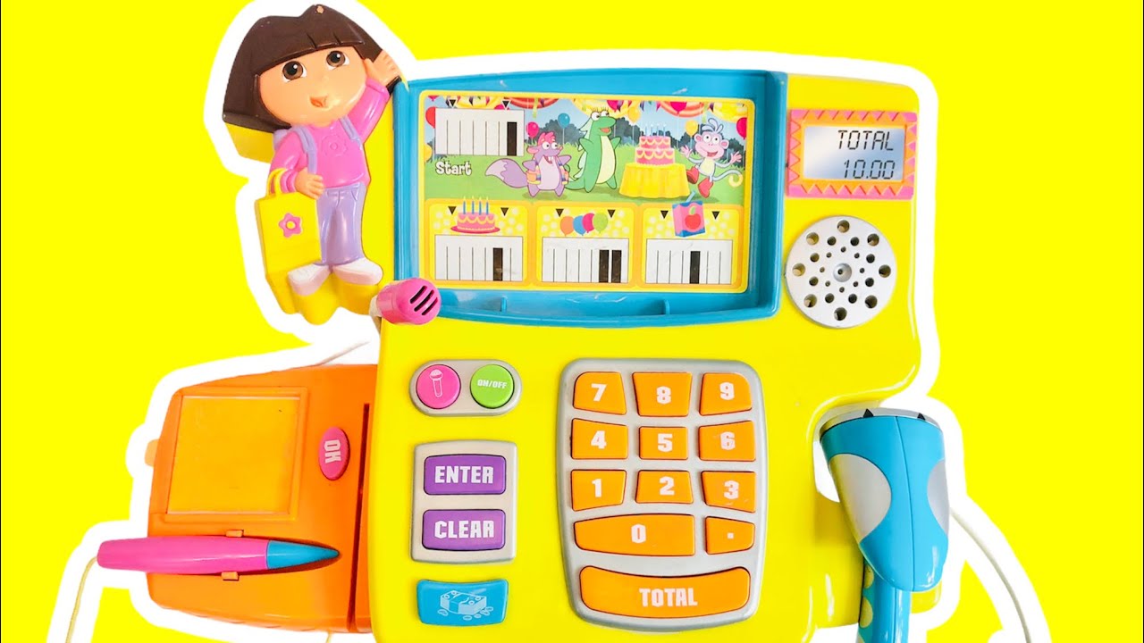 DORA THE EXPLORER Cash Register Toy Shopping - YouTube