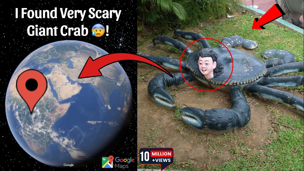 I Found Very Creepiest Huge Crab Sculpture On Google Earth and Google ...