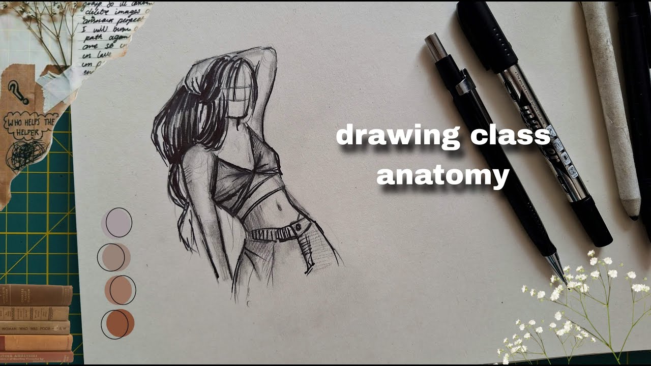 How to Draw Body with Simple Anatomy(Drawing Practice) - YouTube