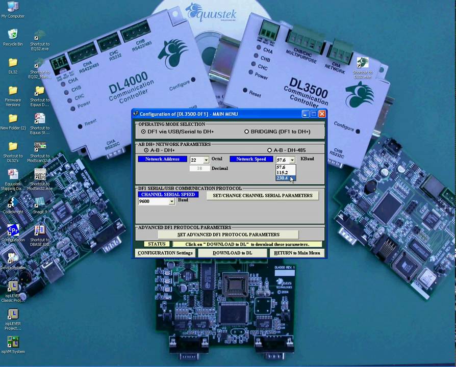 How to Configure Equustek DL3500 Protocol Converter Allen Bradley DF1 ...