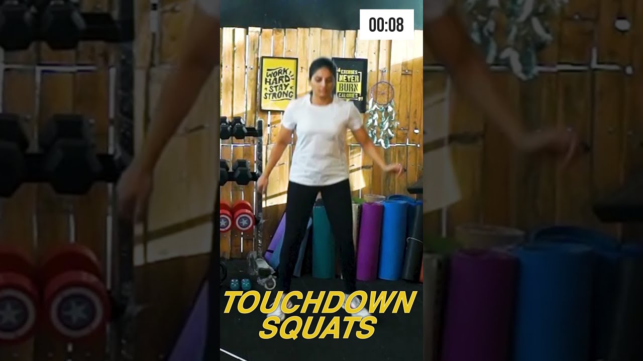TABATA- Touchdown Squats | Easy Workout | No Repeat No Equipment ...