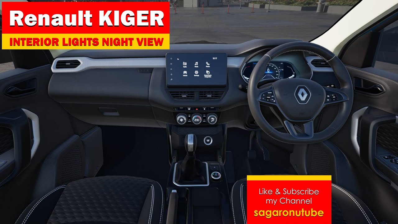 Renault Kiger RXZ | Interior Lights Night View | Best in segment - YouTube