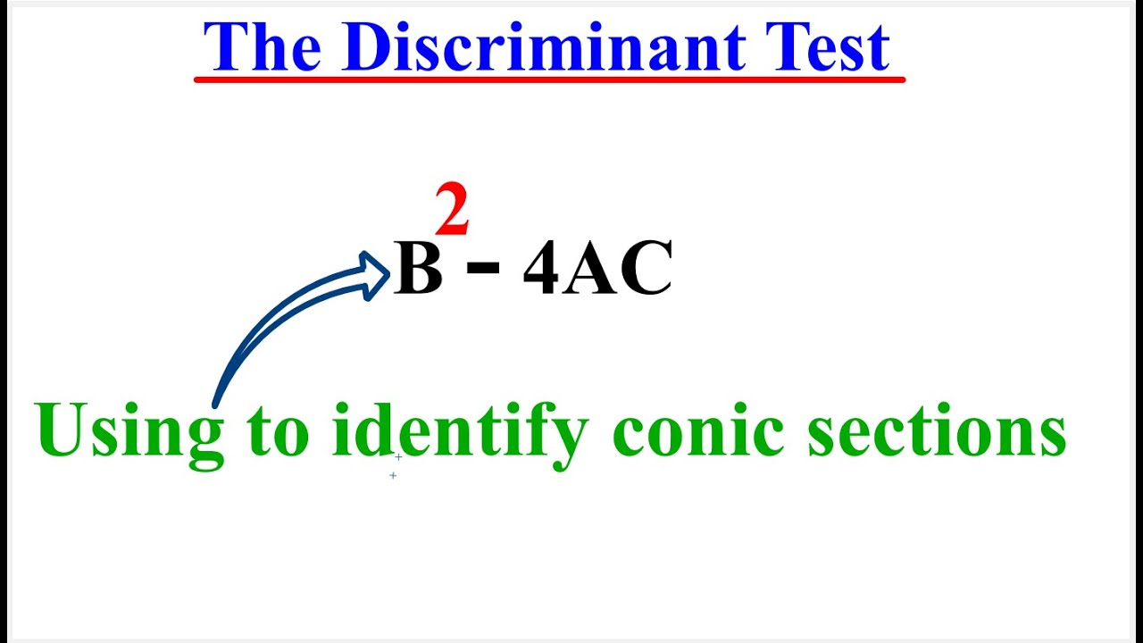 The Discriminant Test _ | Brief Introduction. - YouTube