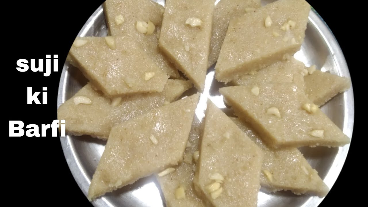 Suji Barfi Ghar ke hi kuch saman se jhatpat banne bali barfi - YouTube