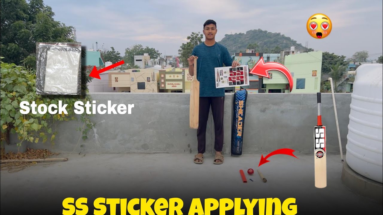 🏏 Easy SS sticker application on cricket bat 😍 | Pro look finish - YouTube