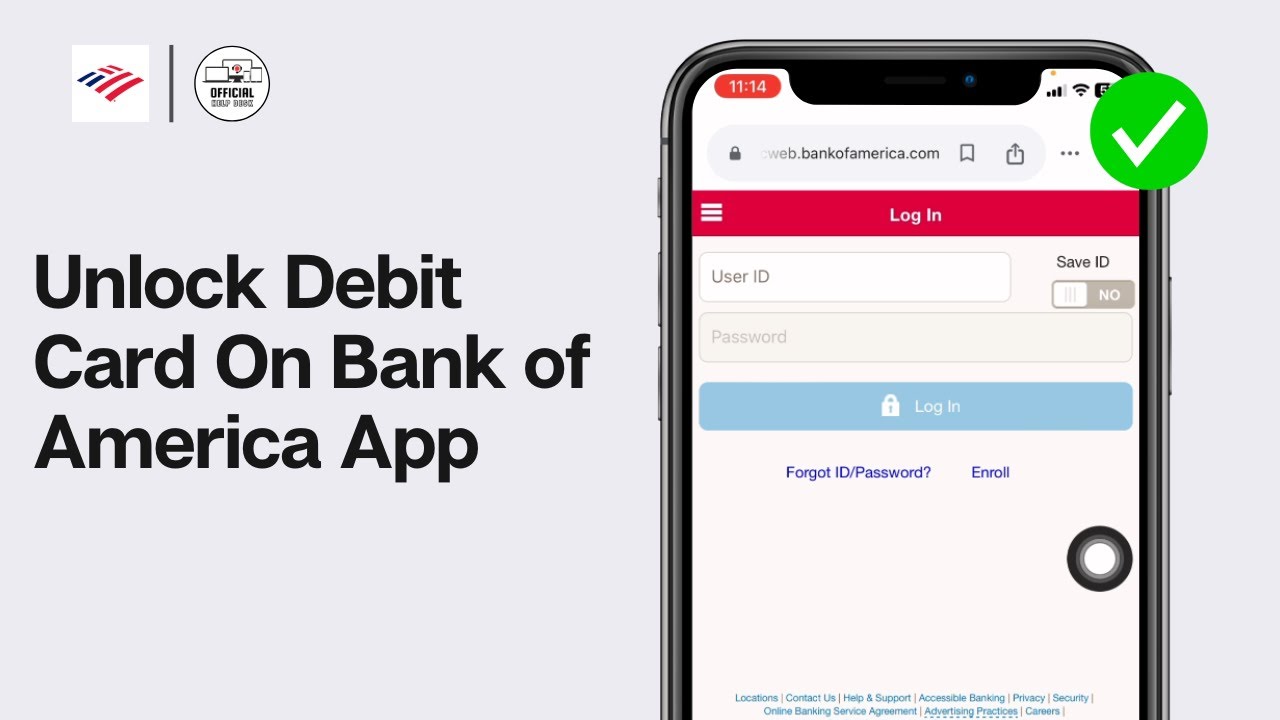 How to Unlock Your Debit Card on Bank of America App (2024) - YouTube