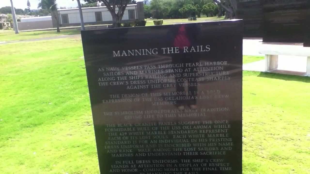 USS Oklahoma Memorial at Pearl Harbor - Manning the Rails - YouTube