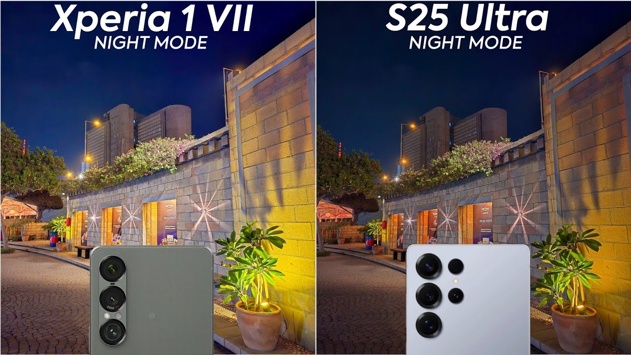 Sony Xperia 1 VII vs Samsung S25 Ultra Night Mode Camera Test - YouTube