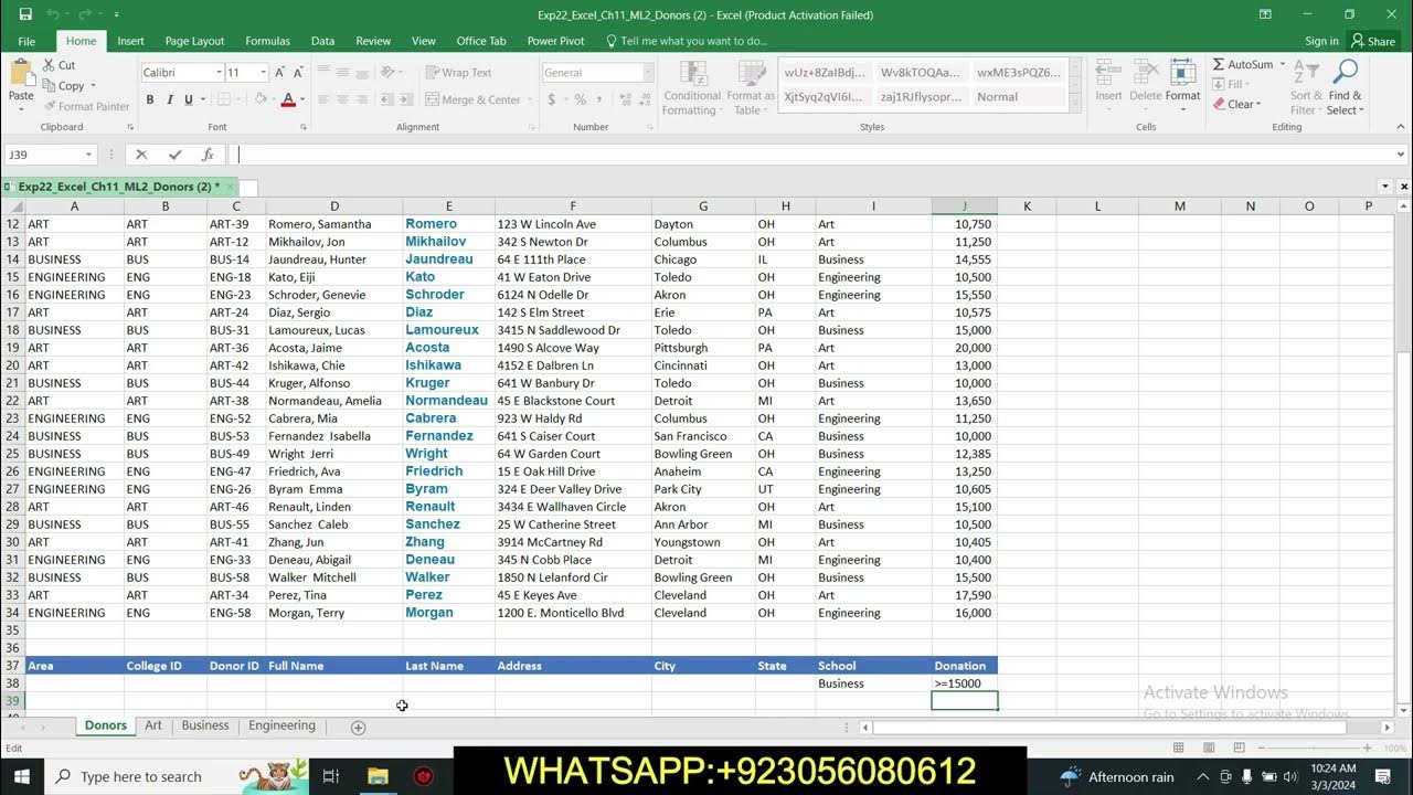 Exp22_Excel_Ch11_ML2_Donors || Excel_Ch11_ML2_Donors || Ch11_ML2_Donors || ML2_Donors - YouTube