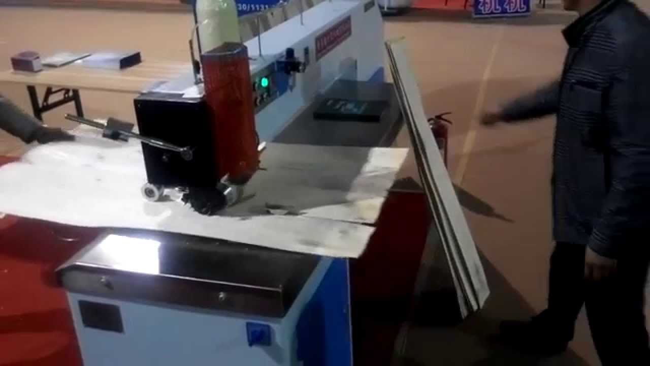 Veneer stitching machine/Veneer splicer - YouTube