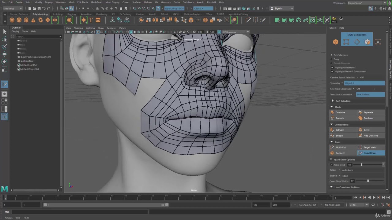 Body Retopology - 4 Finish Mouth Area - YouTube