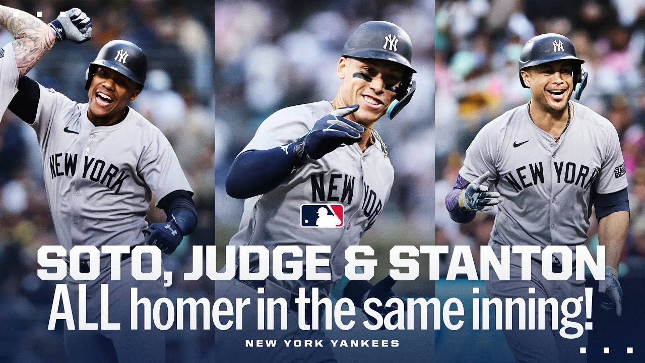 Soto, Judge, and Stanton ALL GO YARD in a wild inning for the Yankees ...
