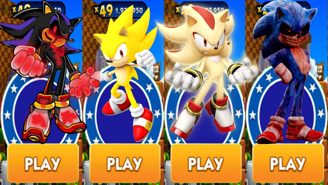 Sonic Dash - Sonic Exe vs Super Sonic vs Shadow Exe vs Super Shadow ...