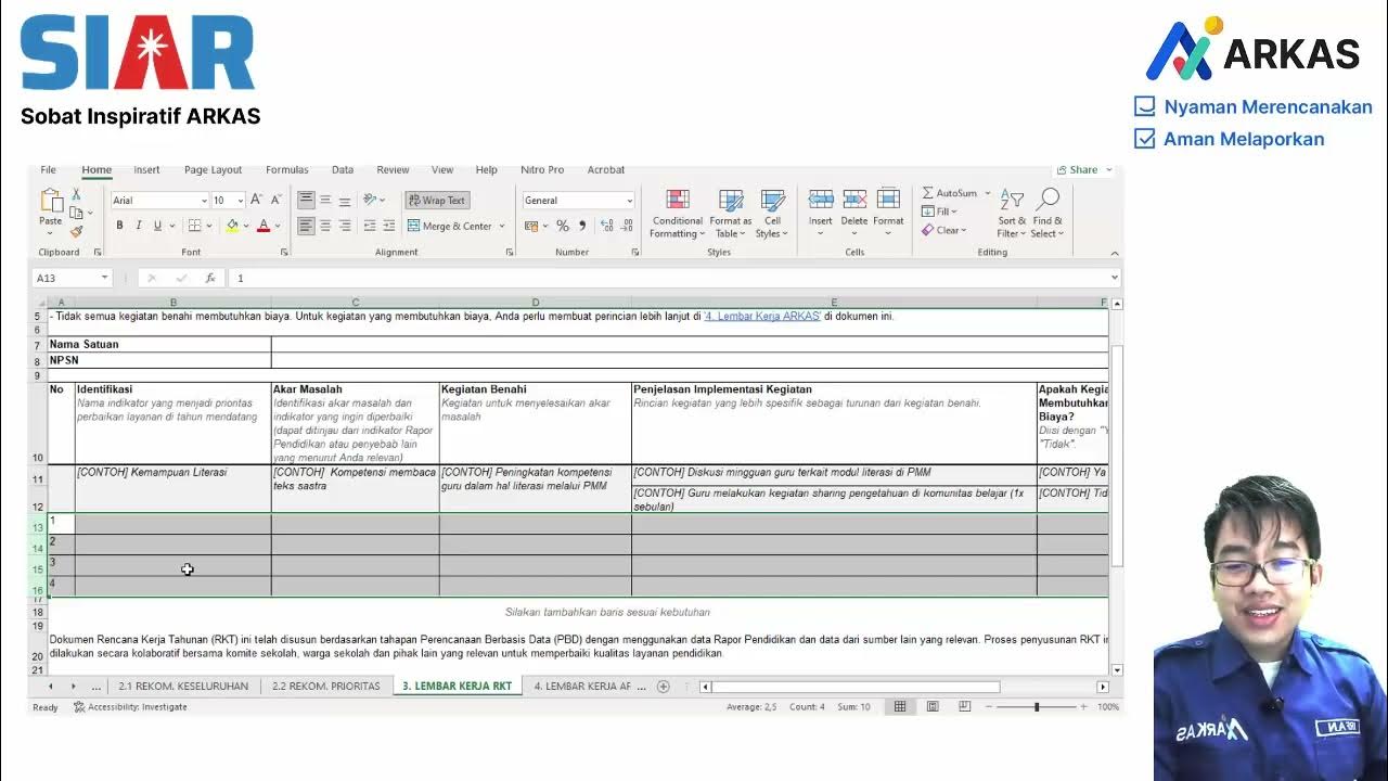 Membuat Kertas Kerja 2025 di ARKAS - YouTube
