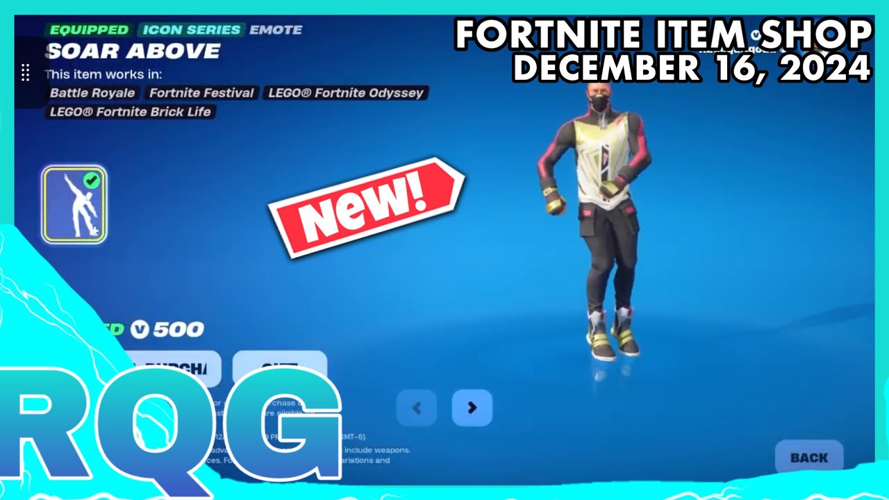 “NEW” SOAR ABOVE EMOTE IS HERE! FORTNITE ITEM SHOP (December 16, 2024 ...